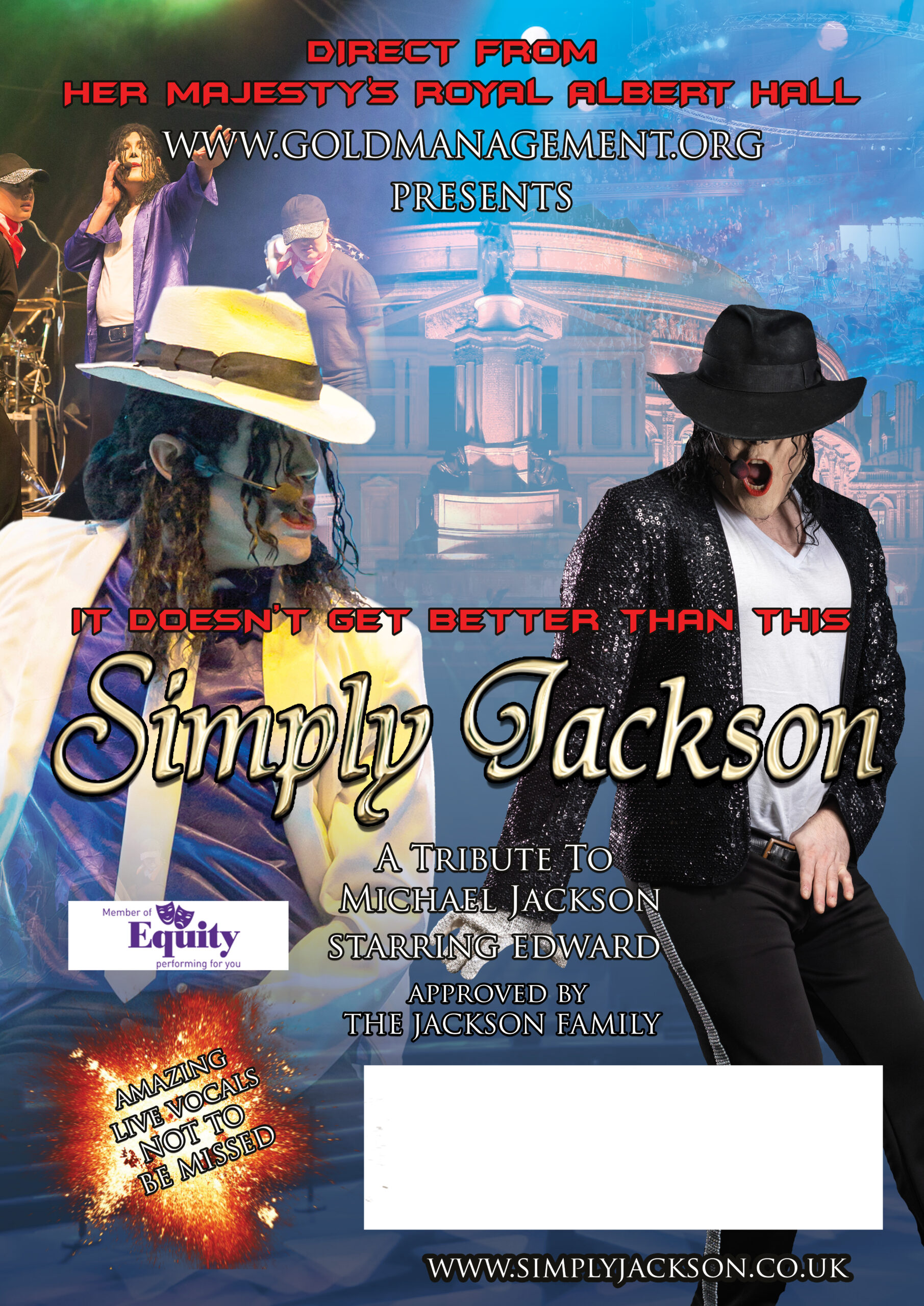 Posters - Simply Jackson - UK Number One Michael Jackson Tribute Act